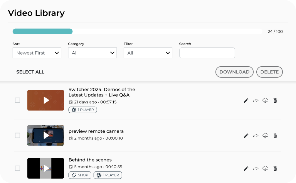 Customizable Embeddable Video Player | Switcher Player